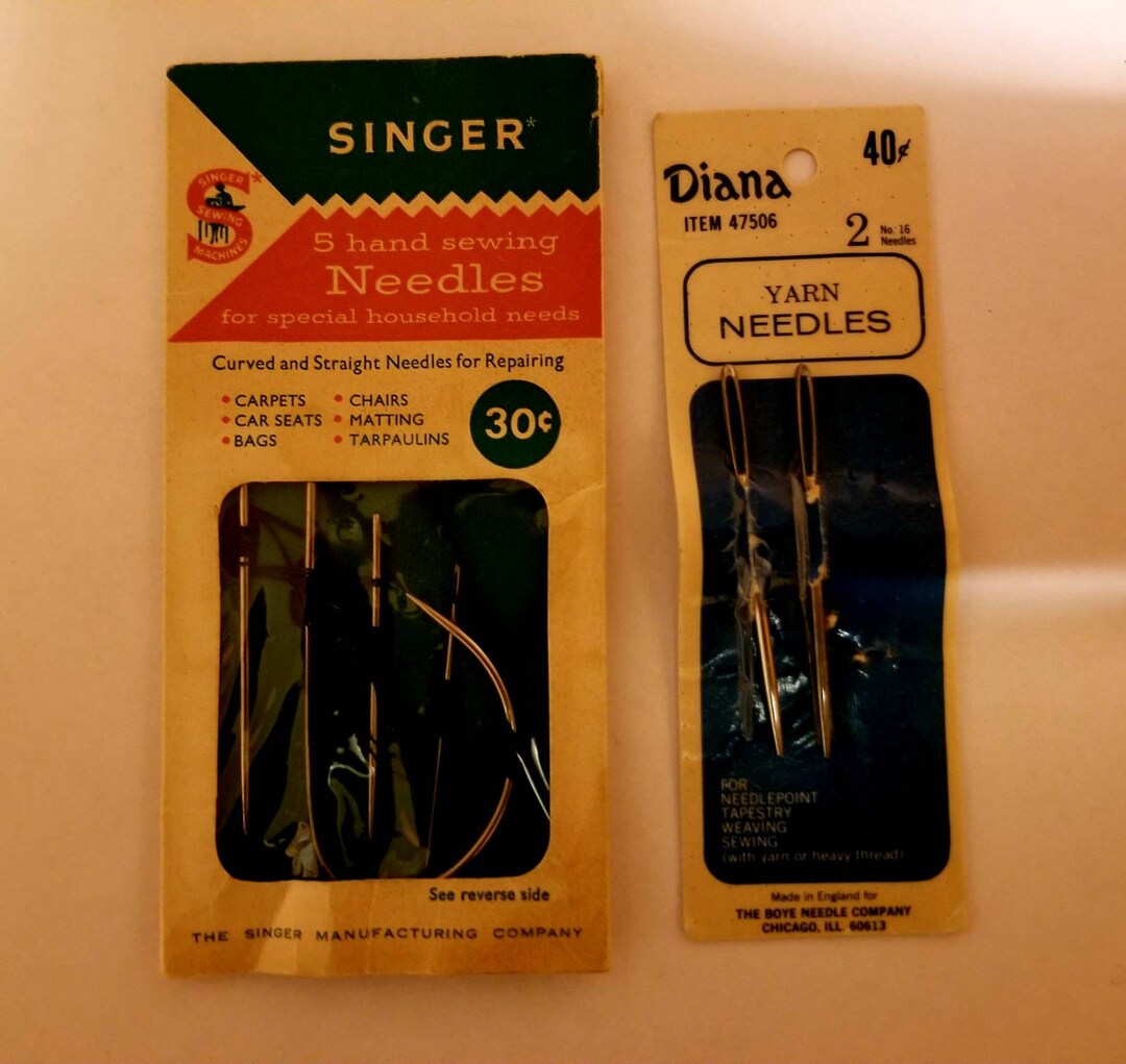 Vintage Singer Hand Sewing Needles/rug Needles/ Upholstery Needles/yarn ...