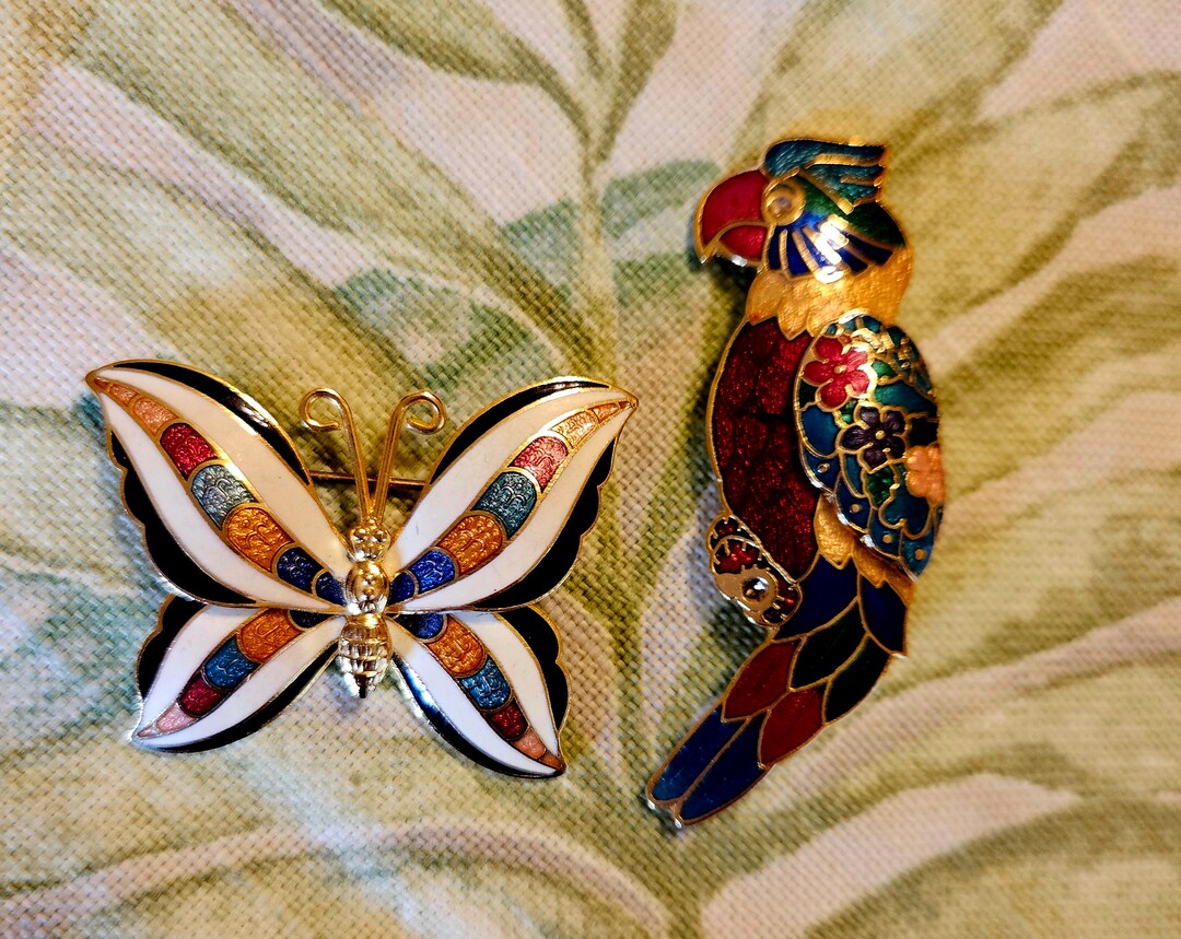 Vintage Pins/vintage Cloisonne Pins/vintage Butterfly Cloisonne Pin ...