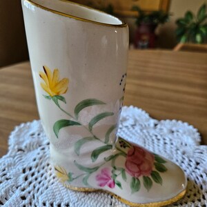 Vintage Ceramic Boot Vase Figurine/ Vintage Boot Vase/ Vintage Boot ...
