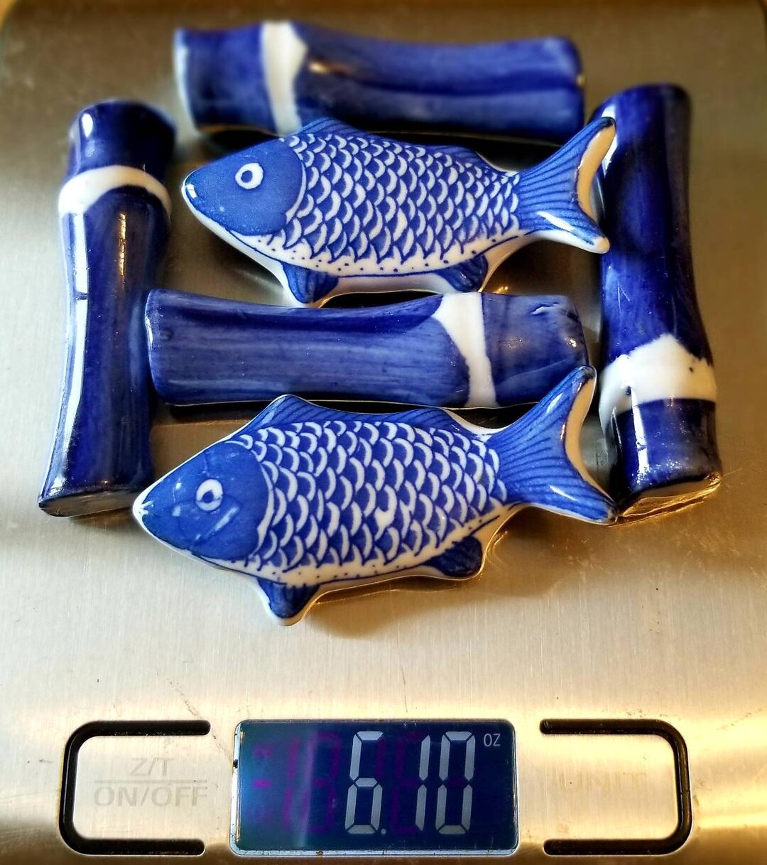 Miniature Koi Fish/miniature Bamboo Stalk/ceramic Miniature Fish ...