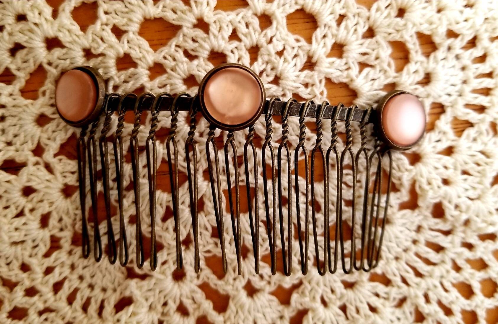 Vintage Inspired Hair Combs/Brass Hair Comb/Gold Hair | Etsy