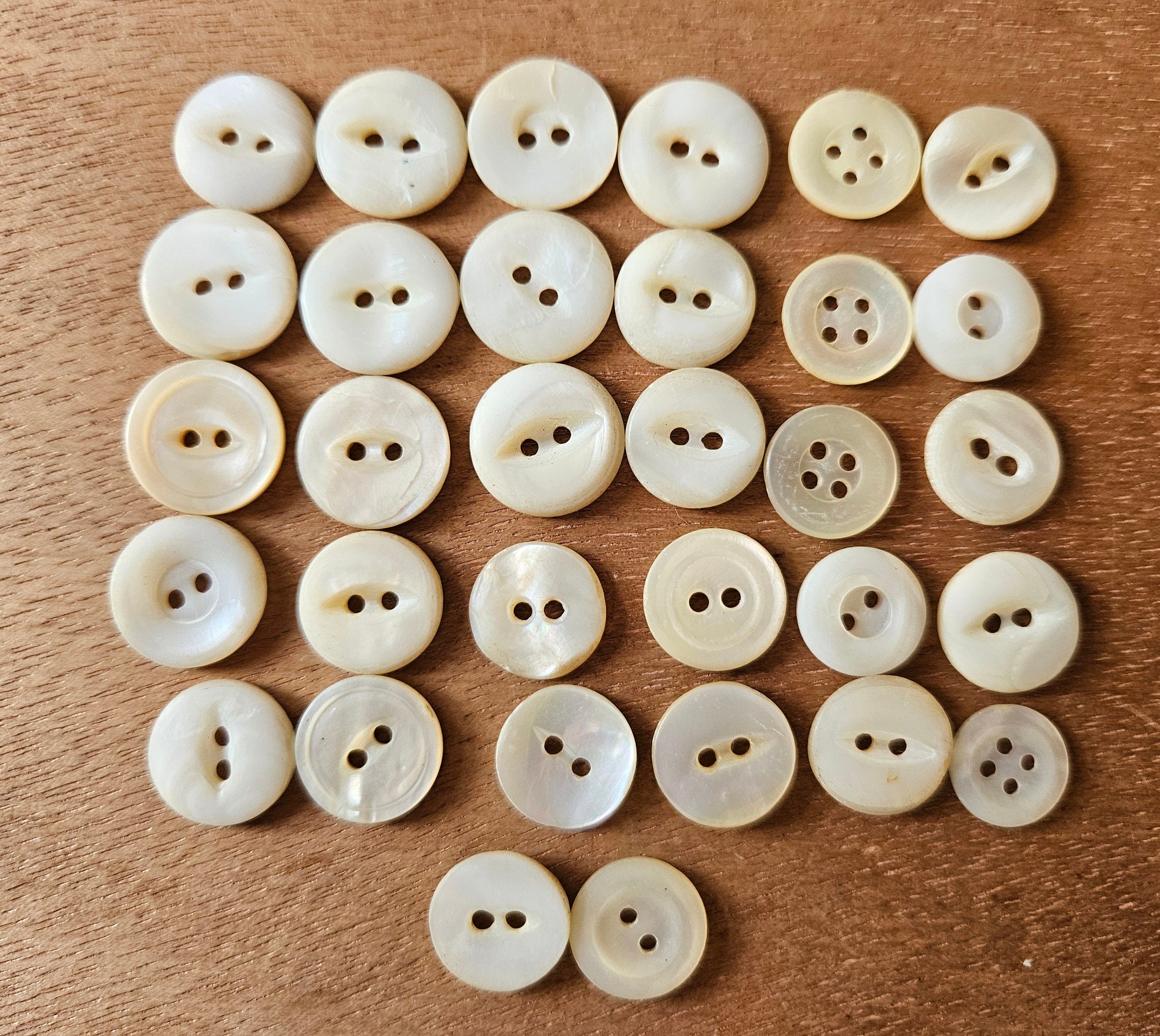 Vintage MOP Buttons/vintage Mother of Pearl Button/mop Sew Through ...