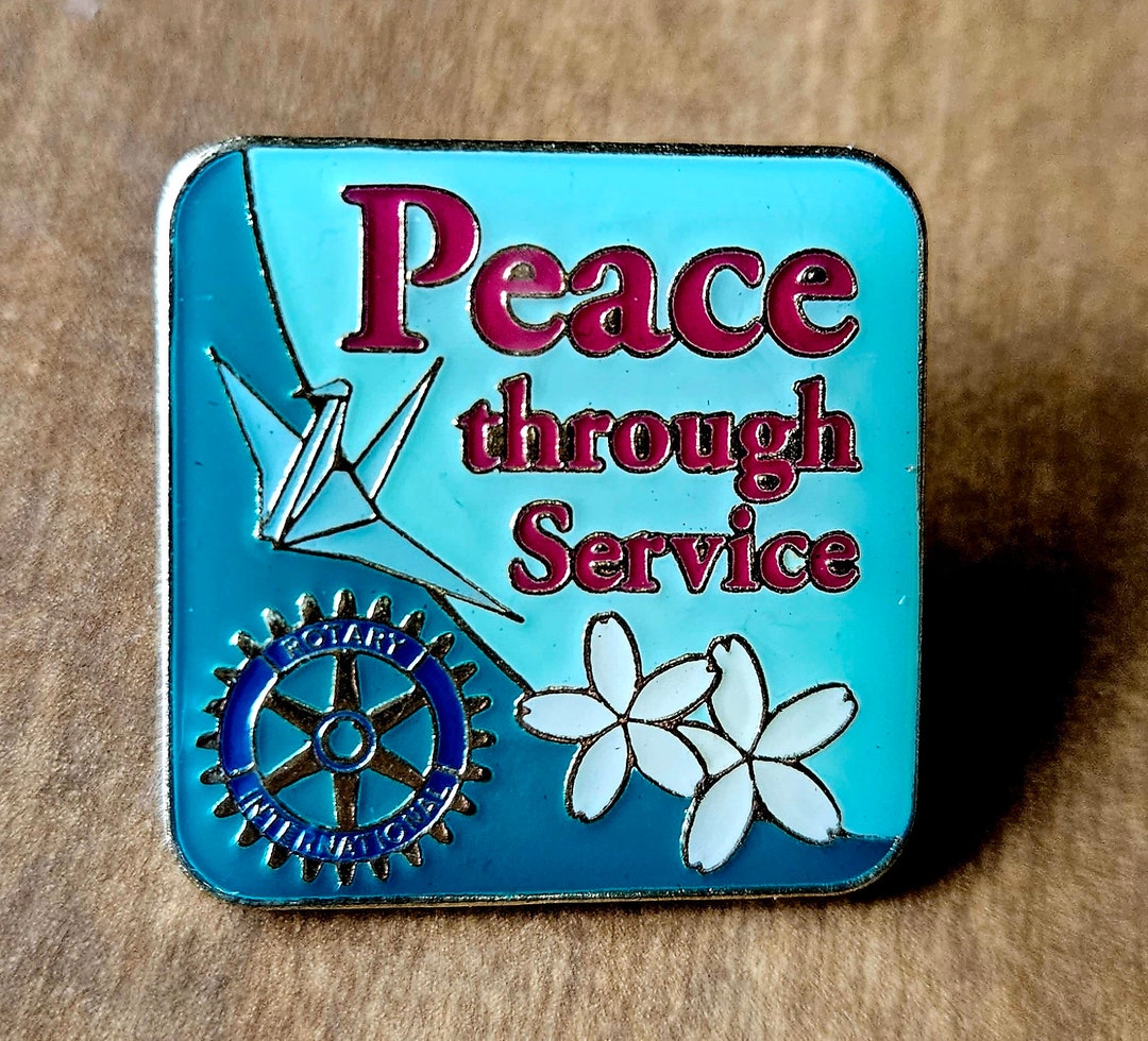 Vintage Peace Through Service Rotary Pin - Old Stock (5 Pins) - Etsy