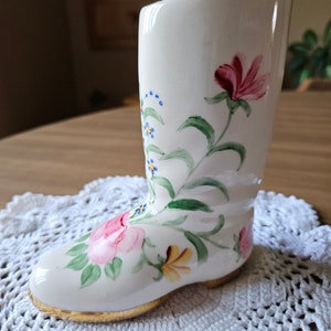 Vintage Ceramic Boot Vase Figurine/ Vintage Boot Vase/ Vintage Boot ...
