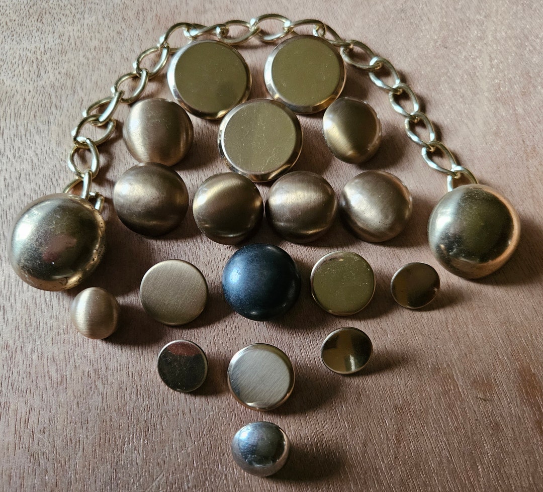 Vintage Buttons/vintage Metal Buttons/vintage Metal Dome Buttons ...