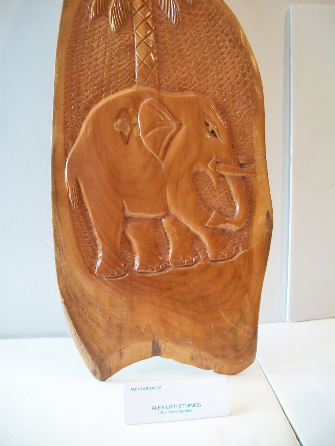 Wooden Elephant Plaque Wall Hanging Carved Wood Vintage Home | Etsy