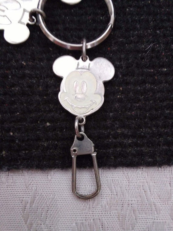 Vintage Mickey Mouse Disney Key Chain Three Facial Ex… - Gem