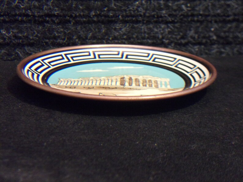 Greek Partheon Copper Plate Vintage Greece Souvenir Wall - Etsy
