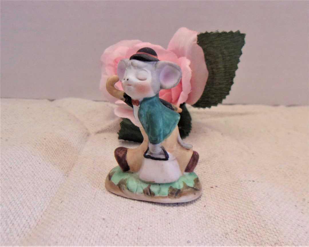 Vintage Gentleman Mouse Figurine Vintage Father Dad Miniature ...