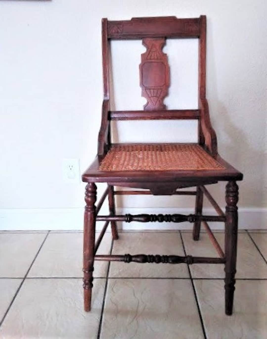 Vintage Wicker Seat Chair Native American or Mesoamerican Mexican Style ...