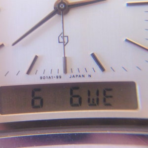 Vintage Casio 305 AG 500 Stainless Steel Bracelet Band Dual Module ...