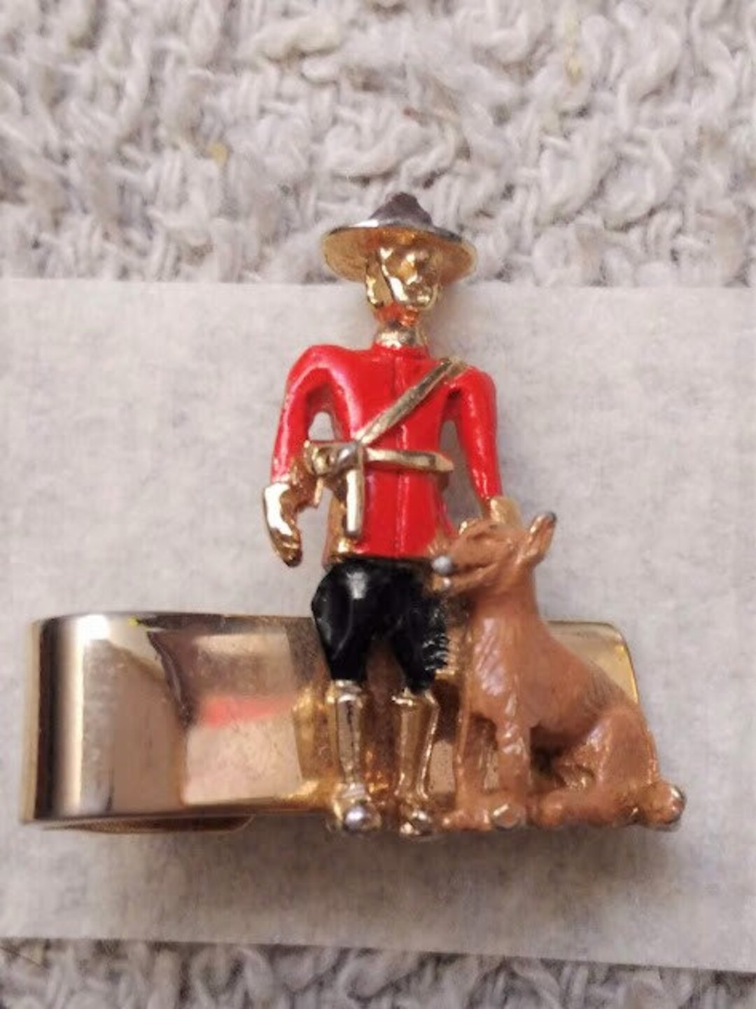Vintage Sarah Coventry Short Tie Clip Canadian Mountie Mounted Police ...