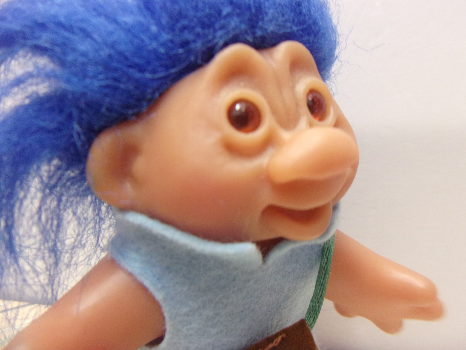 Vintage Troll Doll Blue Hair Brown Eyes Troll Company Aps - Etsy