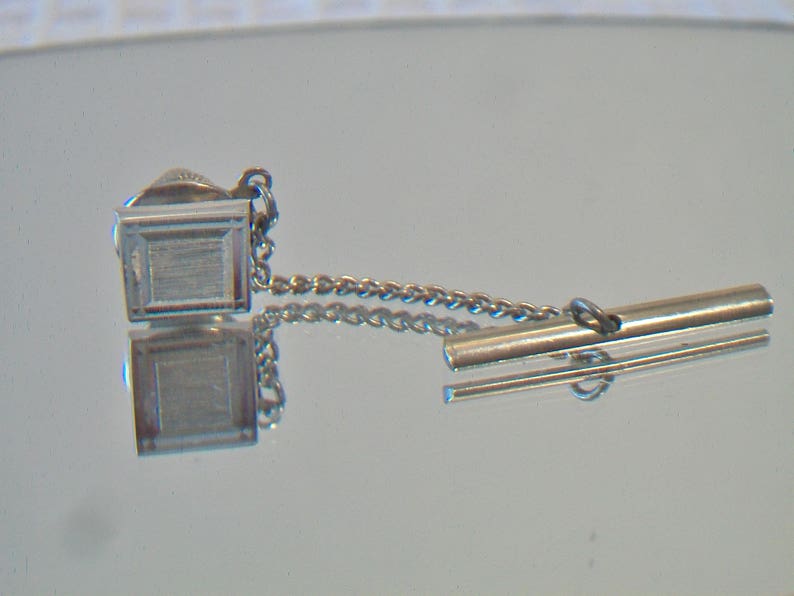 Vintage Swank Tie Bar Pin Silver Tone Men's Fashion - Etsy