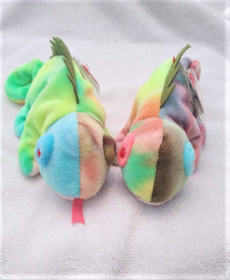 Two Vintage 1997 Ty IGGY Iguana Lizard Reptile Plush Toy - Etsy