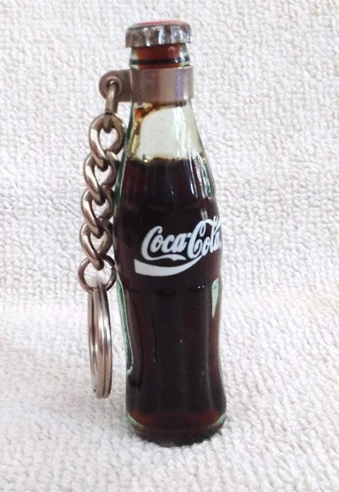 Vintage Coca Cola Bottle Keychain Coke Soda Key Ring Unisex Novelty ...