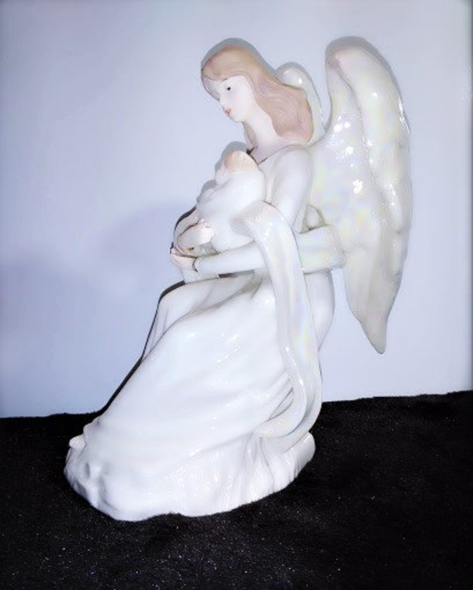 Guardian Angel Holding Child Infant Baby Lido Porcelain Statue | Etsy