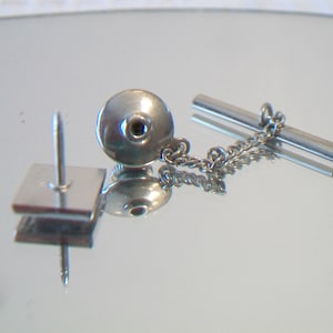 Vintage Swank Tie Bar Pin Silver Tone Men's Fashion Accessories for Him ...