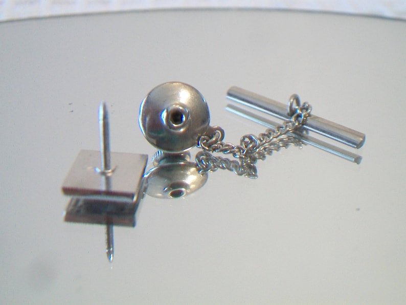 Vintage Swank Tie Bar Pin Silver Tone Men's Fashion - Etsy