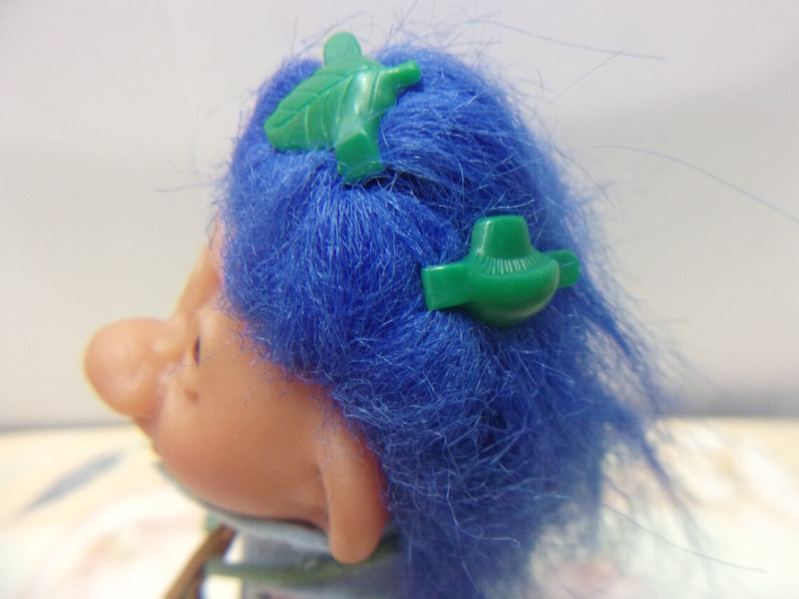 Vintage Troll Doll Blue Hair Brown Eyes Troll Company Aps - Etsy