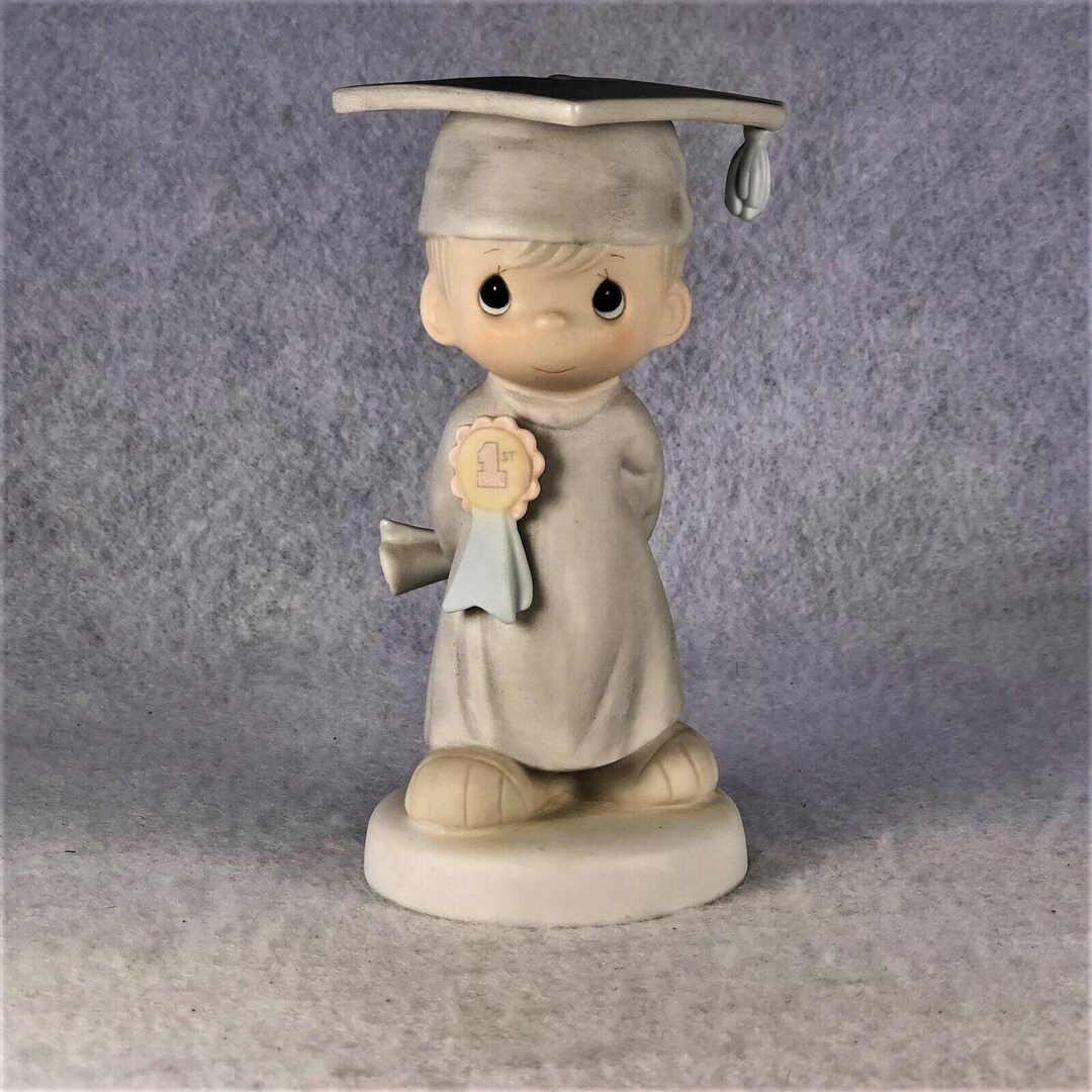 1996 Precious Moments God Bless You Graduate Boy 106194 1 Ribbon 106194 ...