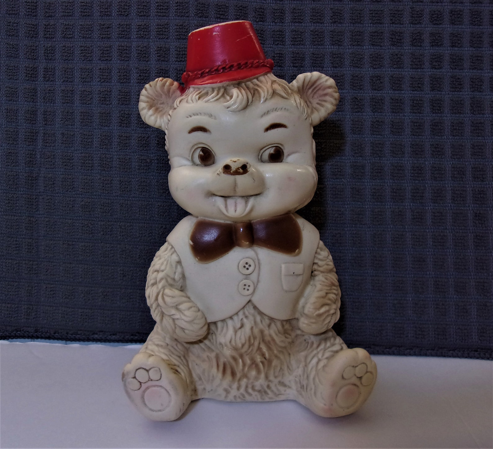 Edward Mobley Bear Squeak Toy Vintage Rubber Toy Bear - Etsy