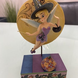 Jim Shore Walt Disney Halloween Witch Tinkerbell Moonlit Flight With ...