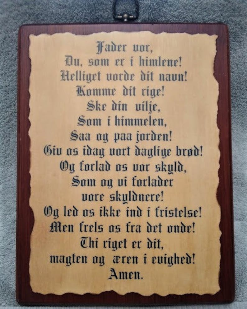 The Lord's Prayer Norwegian Dutch Our Father 12 X - Etsy India