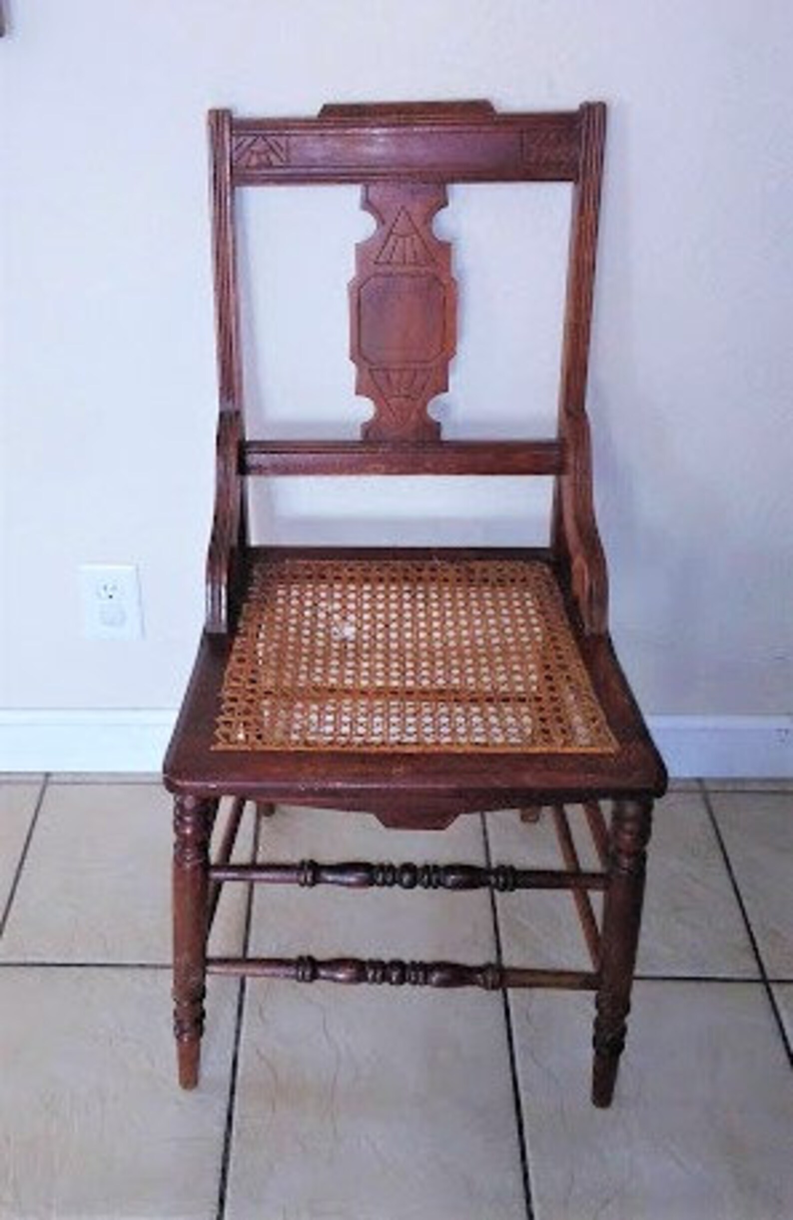 Vintage Wicker Seat Chair Native American Or MesoAmerican | Etsy
