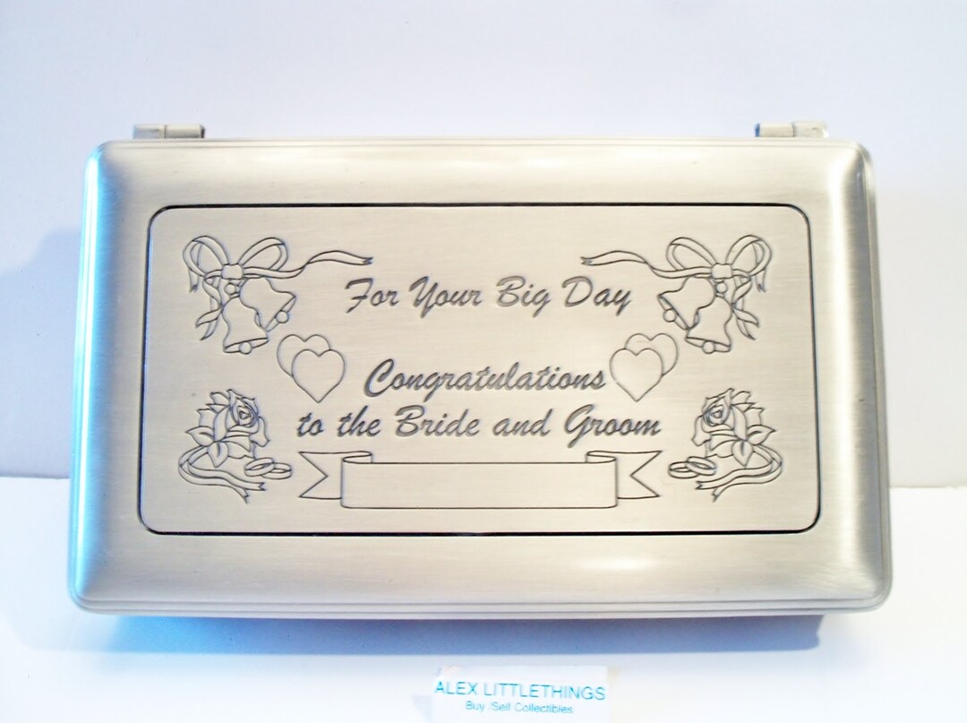 Pewter Wedding Box for Your Big Day Congratulations to the - Etsy