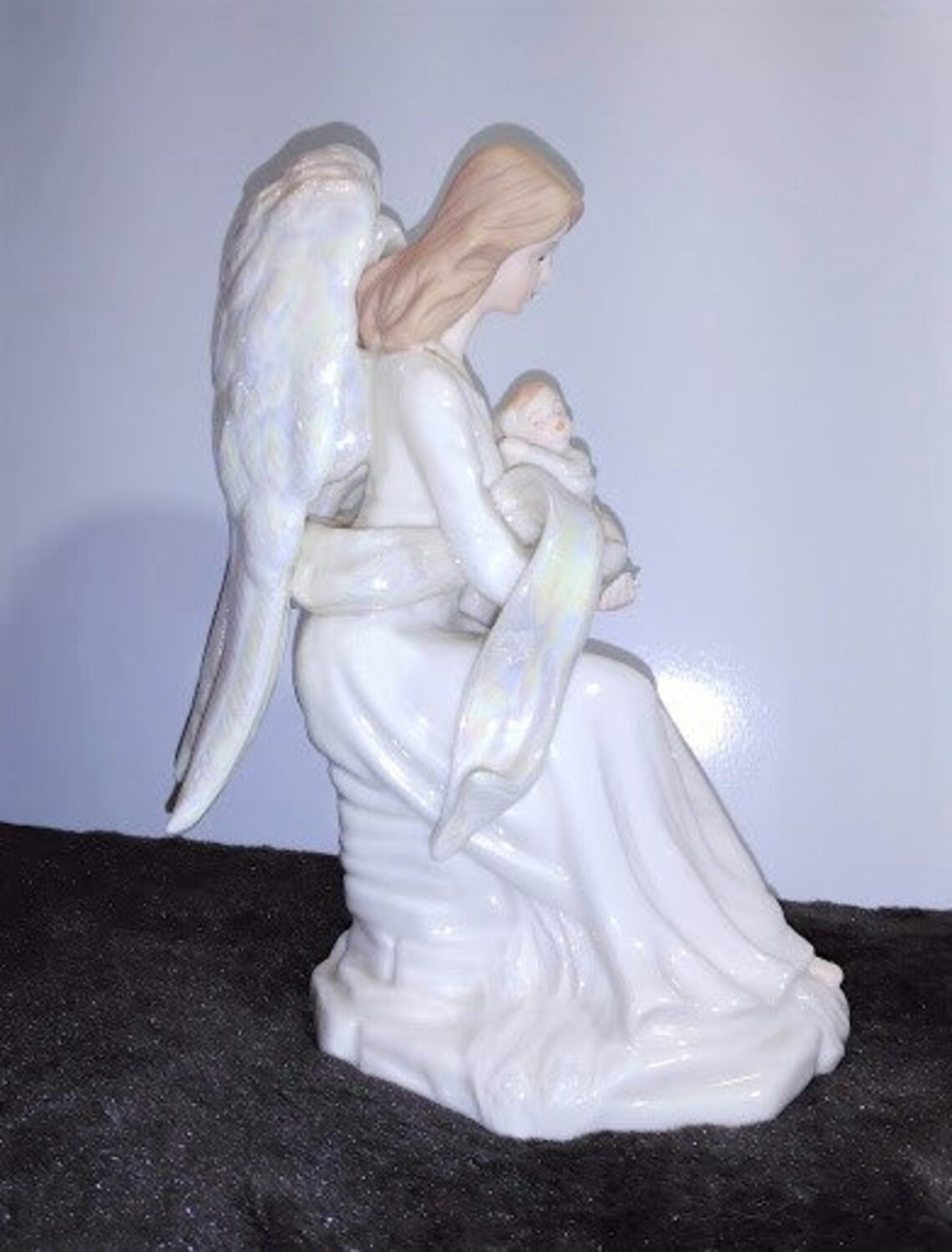 Guardian Angel Holding Child Infant Baby Lido Porcelain Statue | Etsy