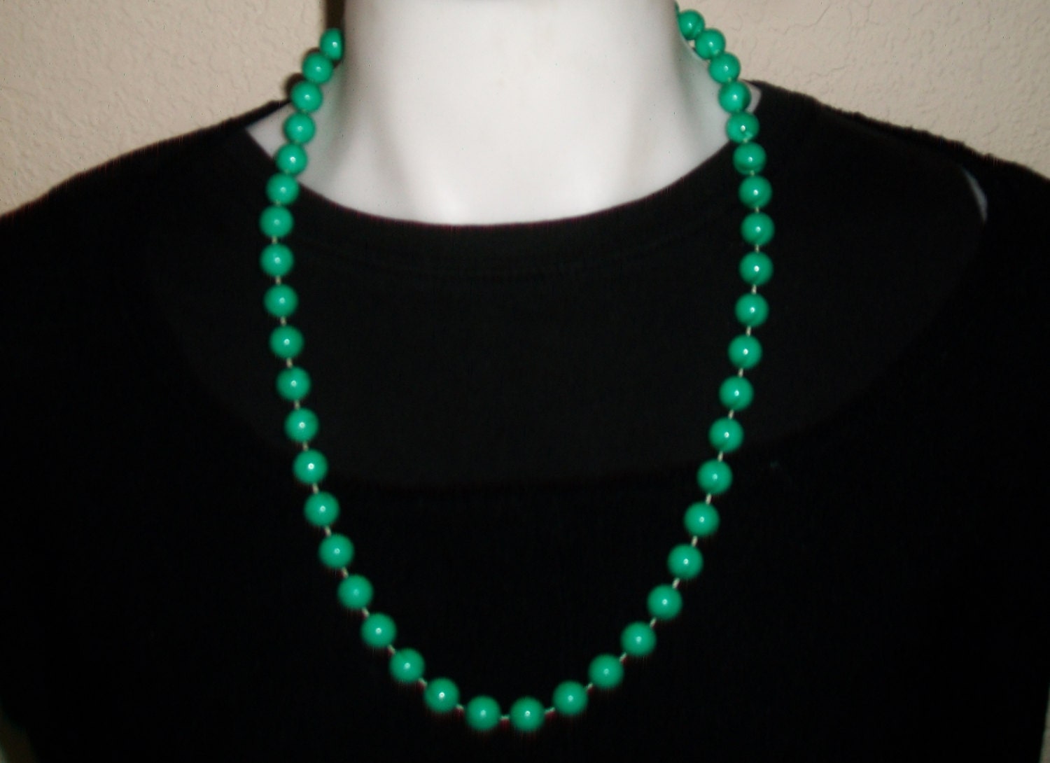 Vintage Turquoise Blue Beaded Necklace Retro Beads Baubles Etsy