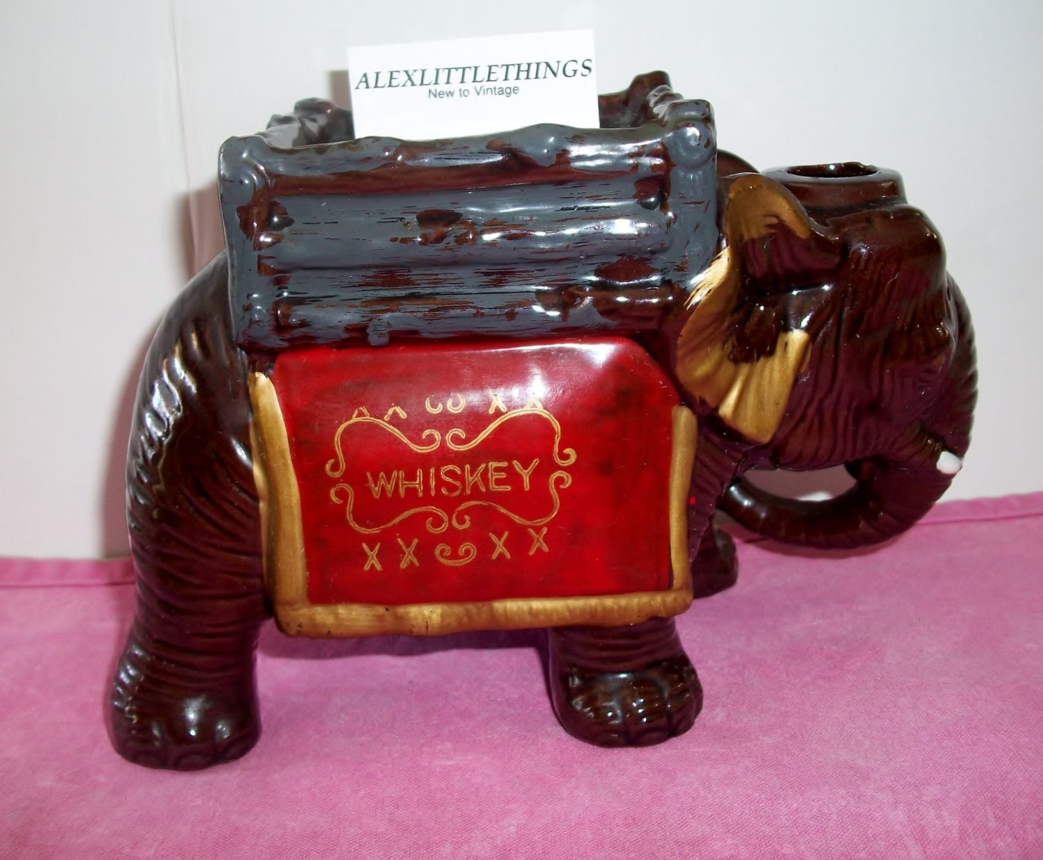 Vintage Brown Royal Indian Elephant Whisky Decanter Japan Home | Etsy