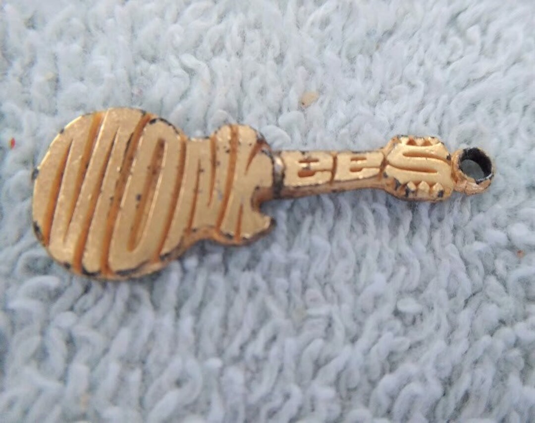 Vintage Band Logo the Monkees Guitar Gold Tone Charm - Etsy
