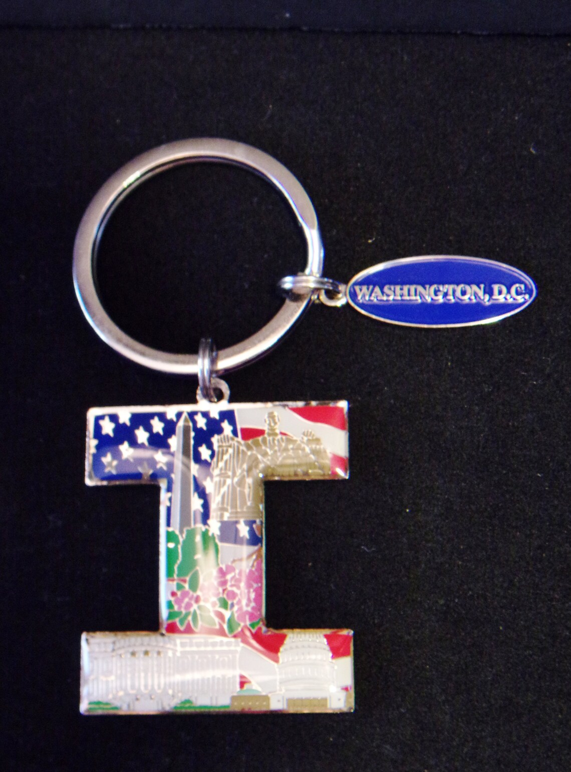 Washington DC Keychain Souvenir Key Ring Initial I Letter - Etsy