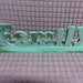 Green Wood Family Sign Wooden Home Office Decor - Etsy