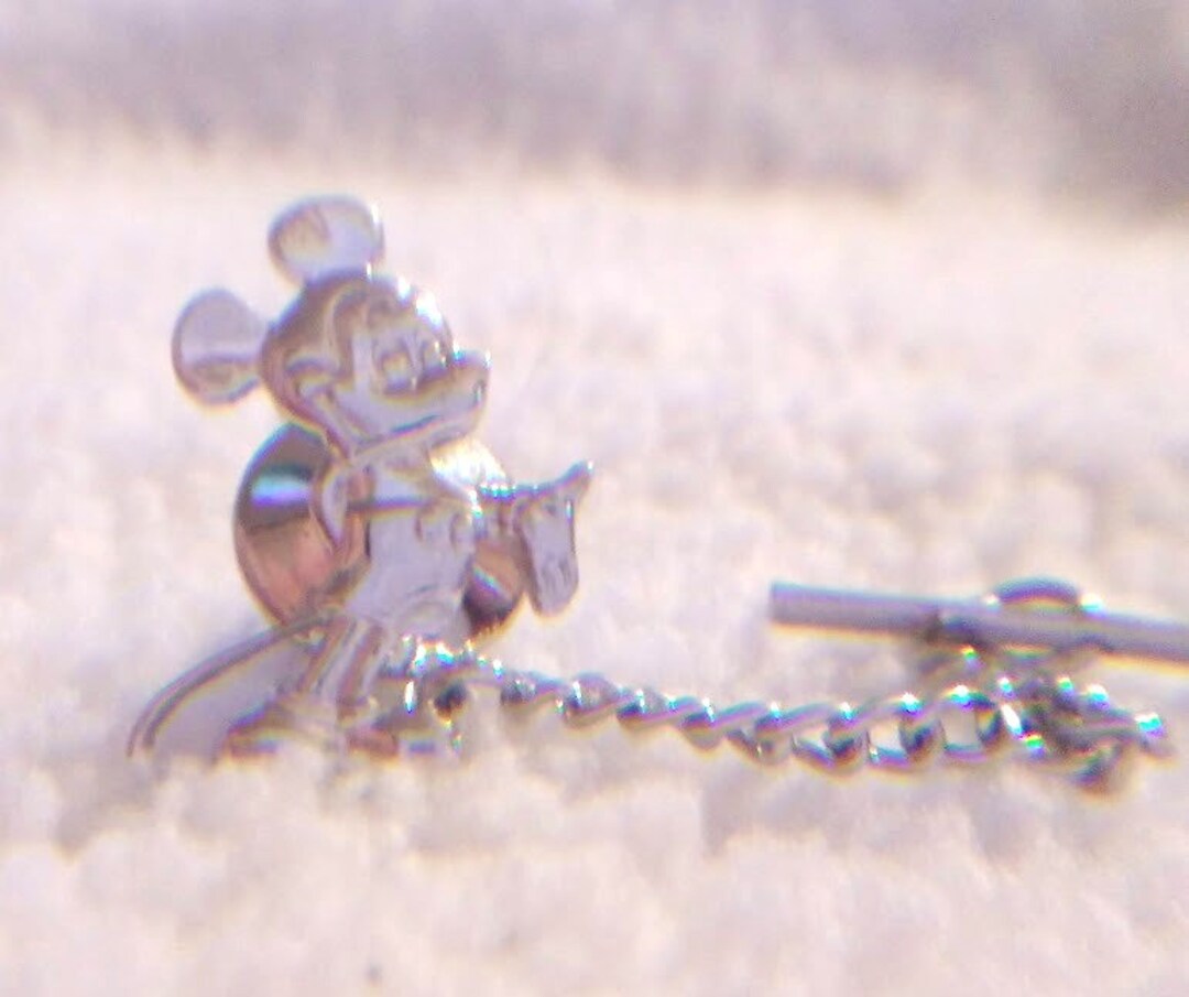 Vintage Walt Disney 925 Sterling Silver Mickey Mouse Tie Tack Lapel Pin ...