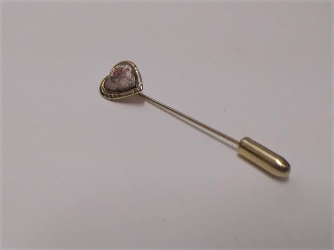 Vintage Heart Stick Pin Vintage Romantic Valentine's Day Jewelry for ...