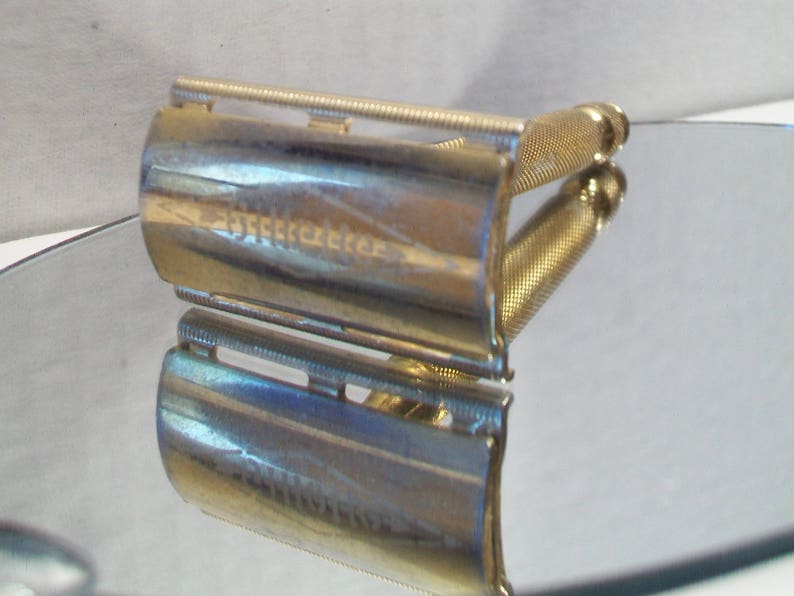 Vintage Gillette Gold Metal Razor Retro Men's Shaving - Etsy