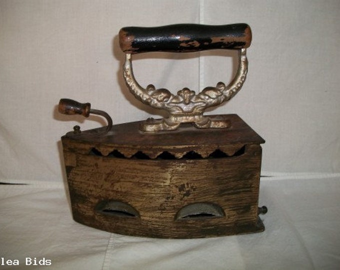 Antique 1880s Sad Iron, ACW CLARK WILLIAMS Sad Iron, 6, Chagrin Falls ...