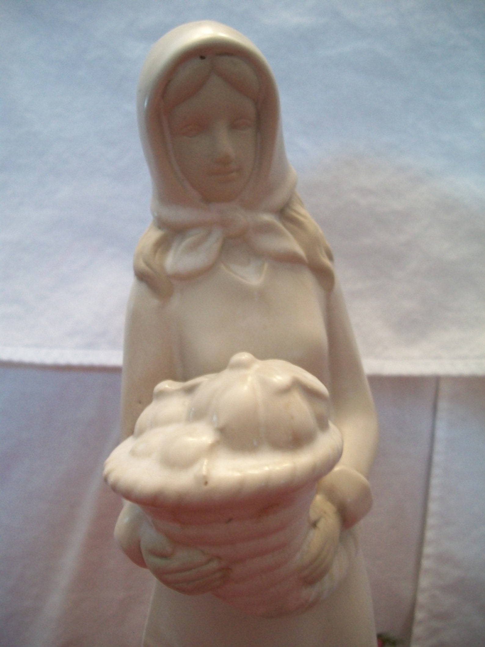 SALE Vintage Ceramic Pilgrim Woman Holding Cornucopia Retro - Etsy