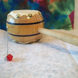 Vintage Native Peruvian Indian Spin Drum Tomtom Percussion Instrument ...