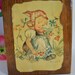 Vintage Hummel Card Wall Hanging Girl Wall Decor Wooden Plaque Wood ...