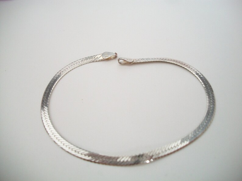 Sterling Silver .925 Herringbone Bracelet Italy Vintage | Etsy