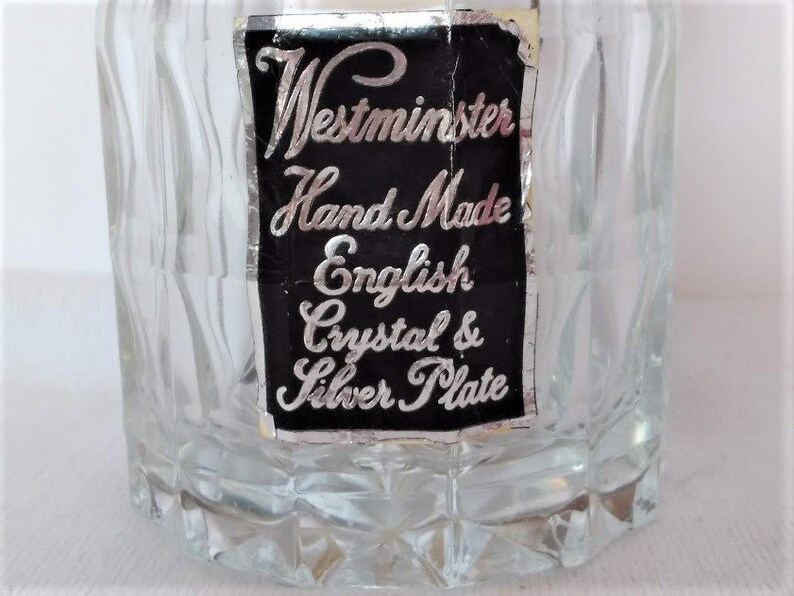 Vintage Westminster Hand Made English Crystal & Silver Plate - Etsy