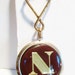 Vintage Hit USA Initial N Key Chain Clip Round Brown Medallion Keyring ...
