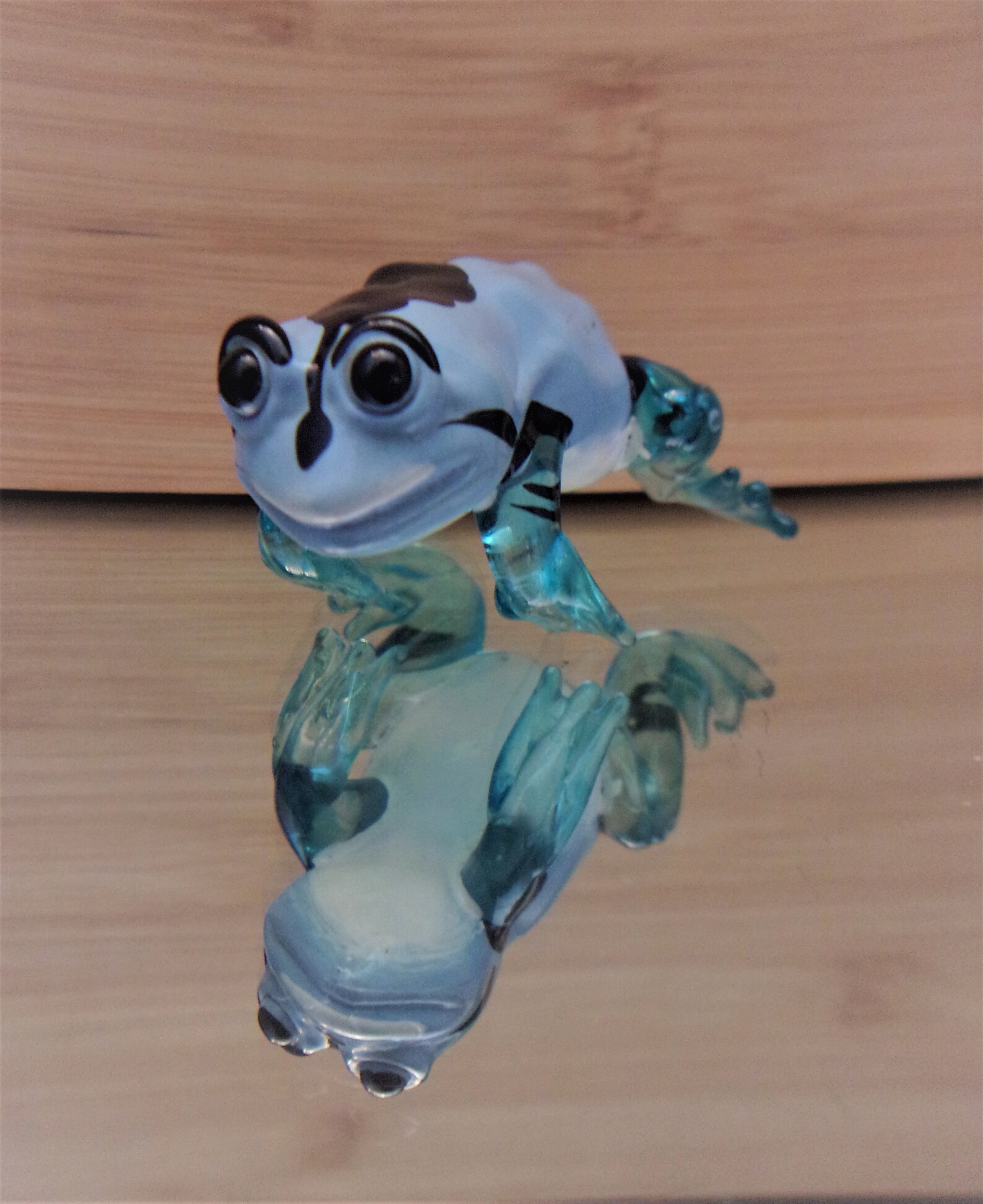 Blue Glass Frog Figurine Vintage Collectible Home Decor - Etsy