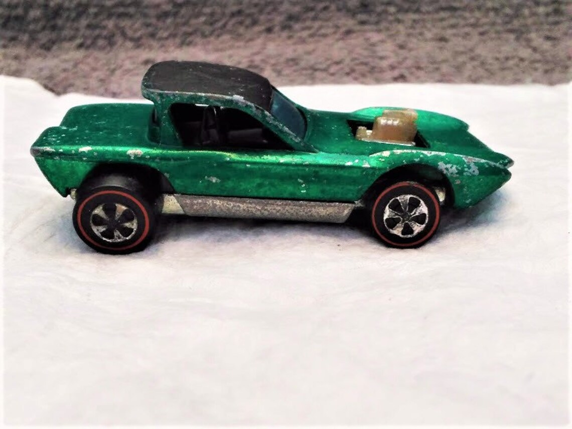 Vintage 1967 Diecast Hot Wheels Python Green Car Red Line - Etsy México