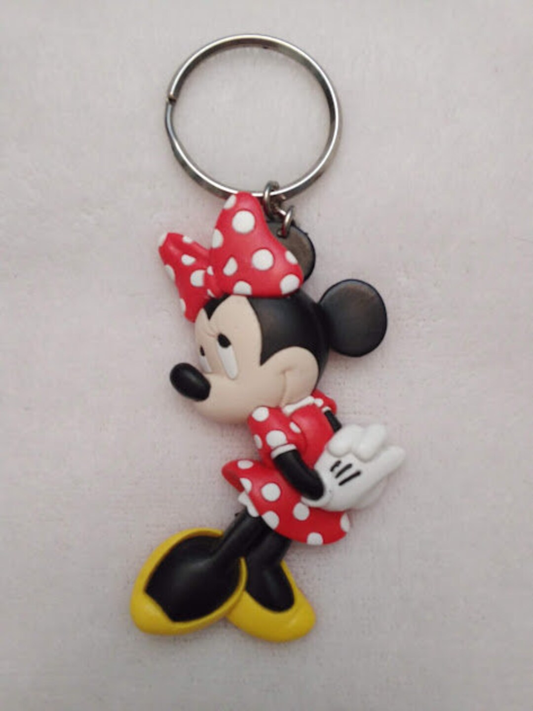Vintage Disney Minnie Mouse Souvenir Rubber and Metal Keychain 4 Tall ...