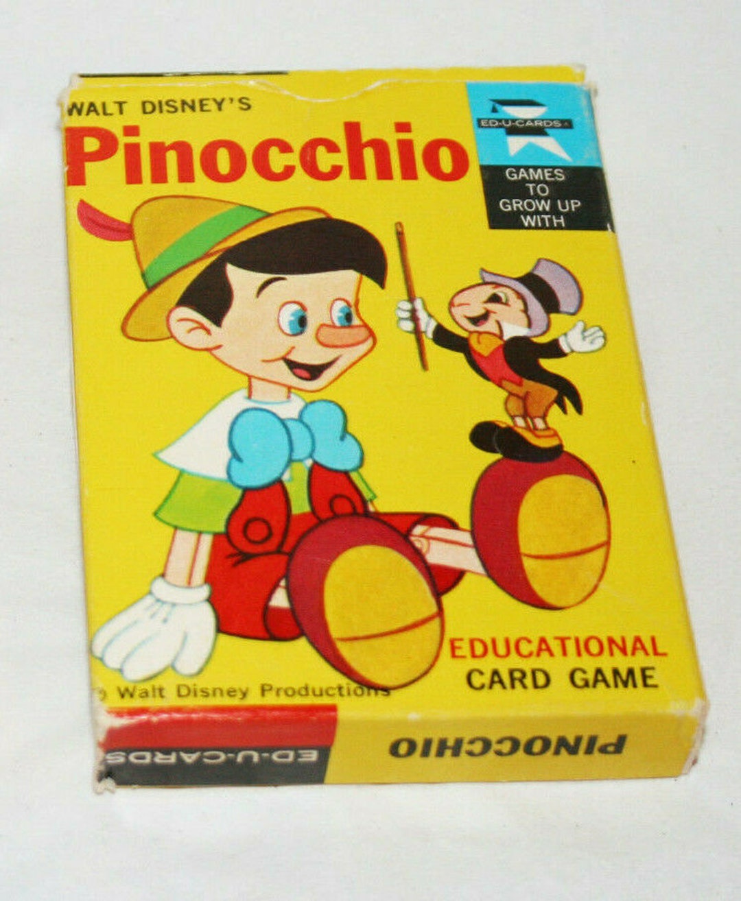 Vintage 1968 U.S.A Walt Disney Pinocchio Word Game EDU Cards ...
